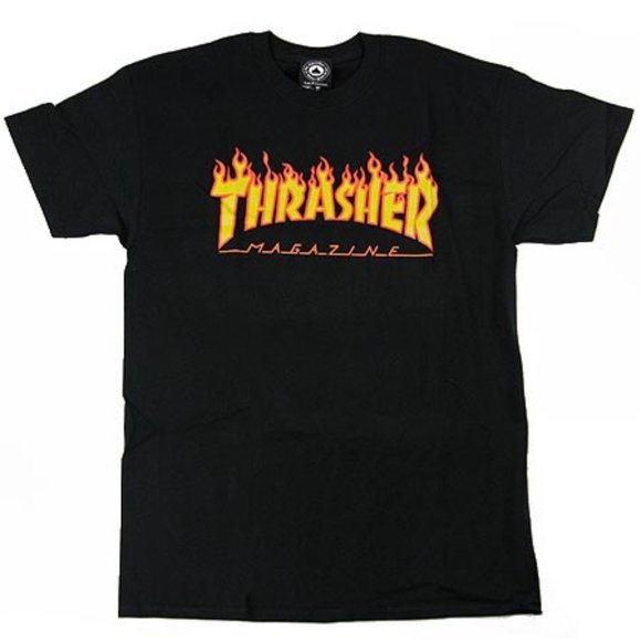 Thrasher | Tops | Thrasher Magazine Vintage Black Graphic Logo Skater ...